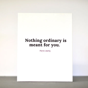 Nothing Ordinary (Canvas Wrap) – Pierre Alex Jeanty
